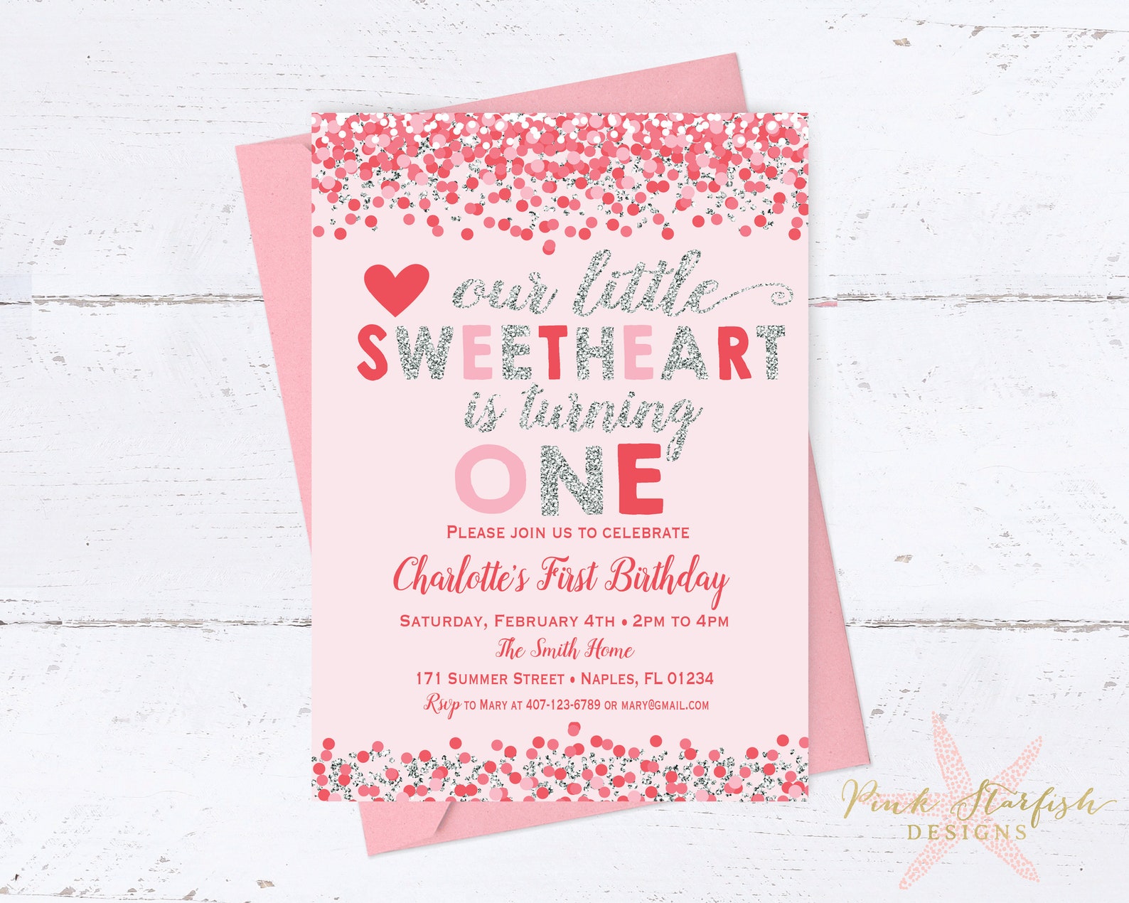 Heart Birthday Invitation Valentine Invitation Hearts | Etsy