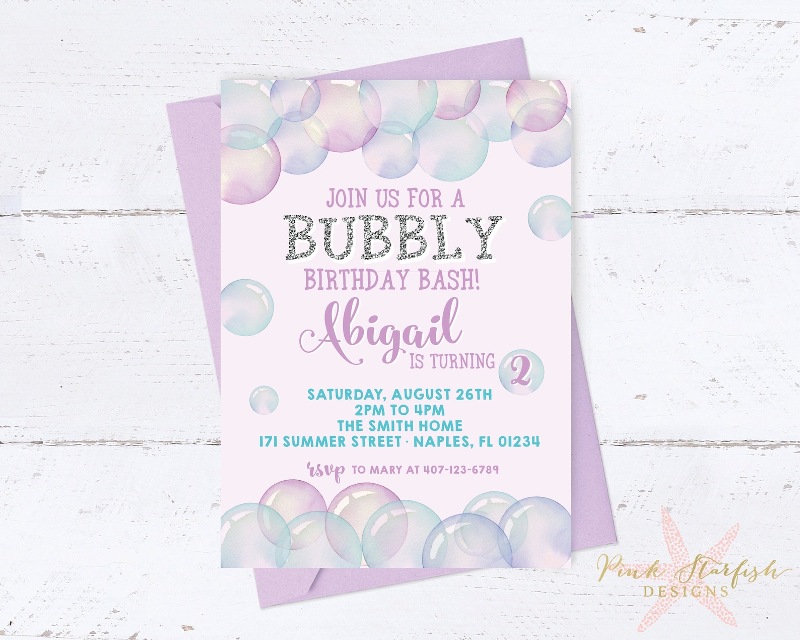 Bubbles Invitation Bubble Invitation Bubble Birthday | Etsy