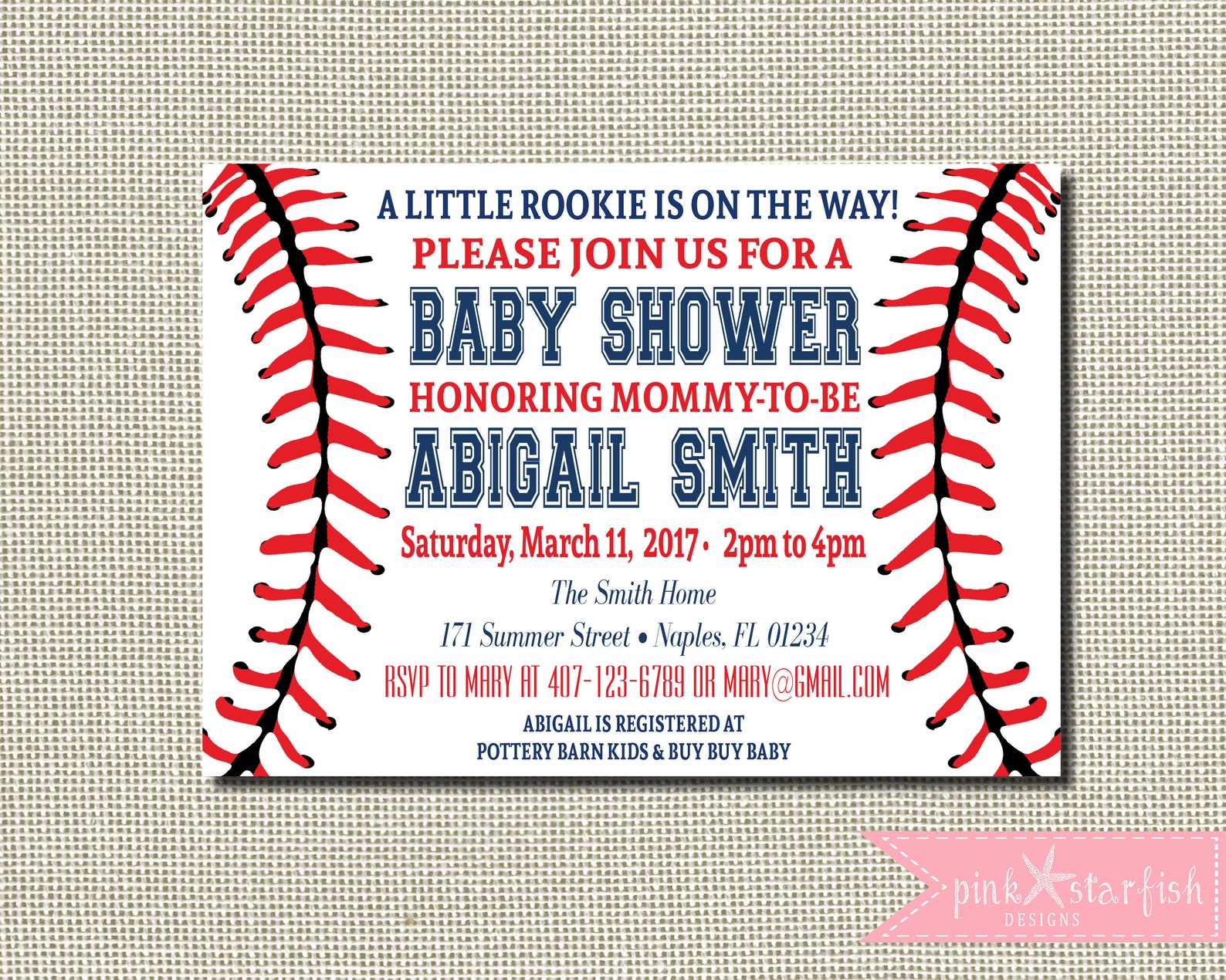 Baseball Baby Shower Invitation Baseball Invitation Baseball | Etsy