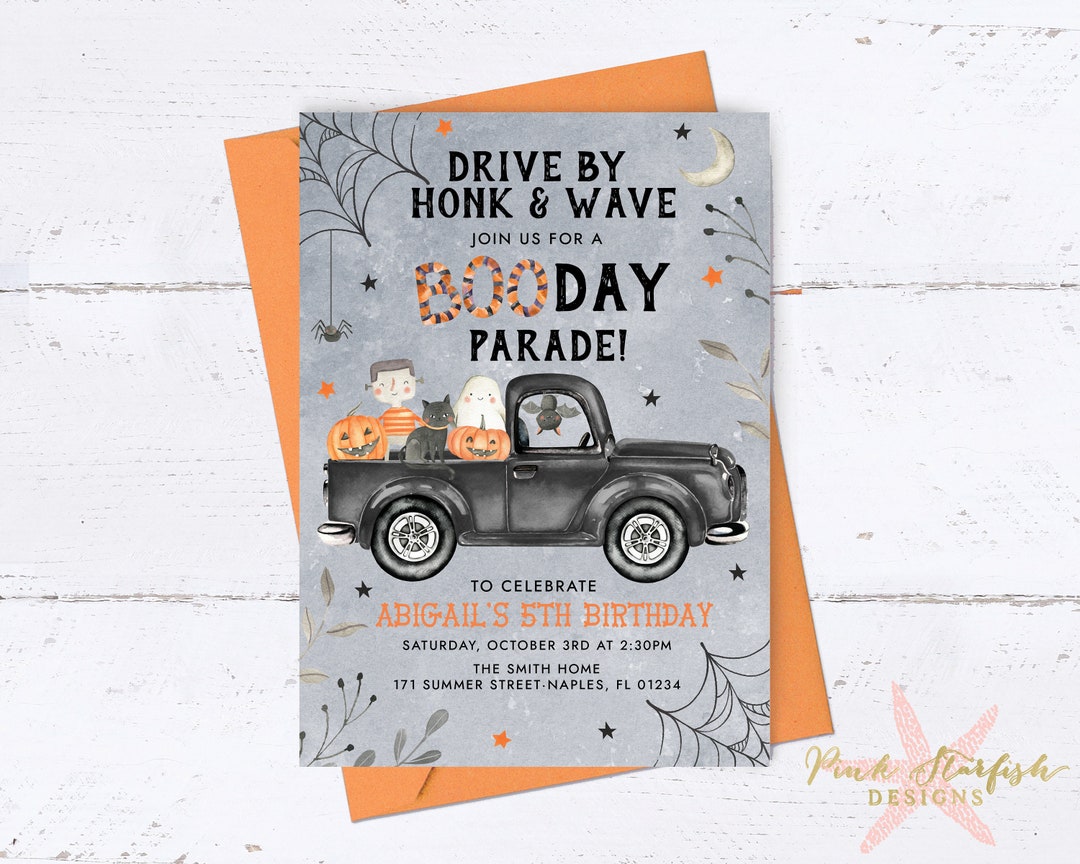 Halloween Birthday Invitation Halloween Parade Halloween - Etsy