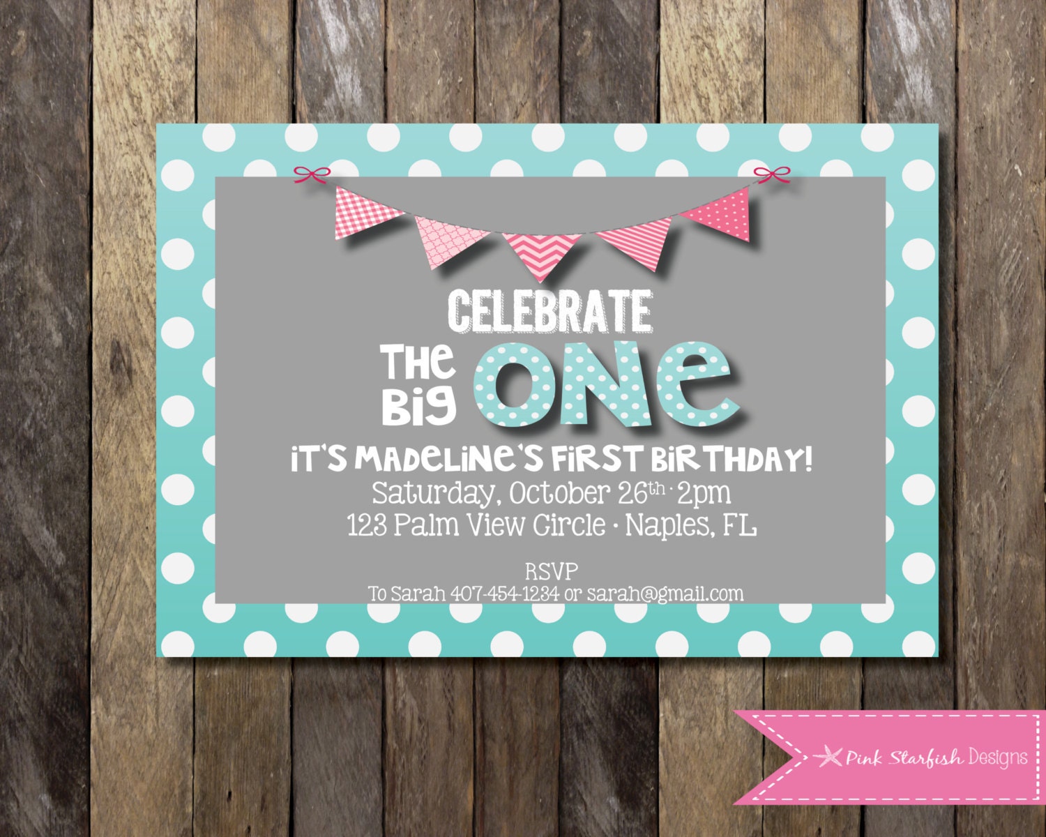 PRINTABLE 1st Birthday Invitation the Big One Birthday | Etsy