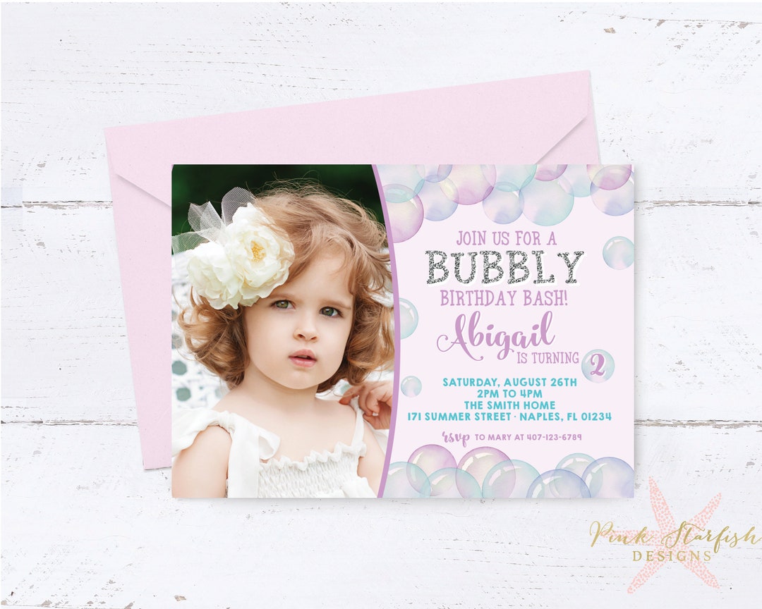 Bubbles Invitation Bubble Invitation Bubble Birthday - Etsy