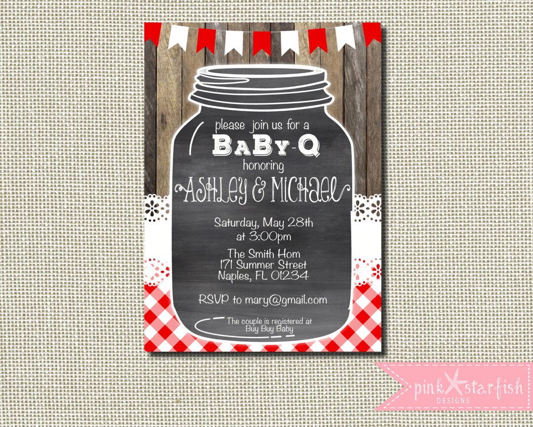 Baby Q Shower Invitation, Baby Q Invitation, BBQ Shower Invitation ...