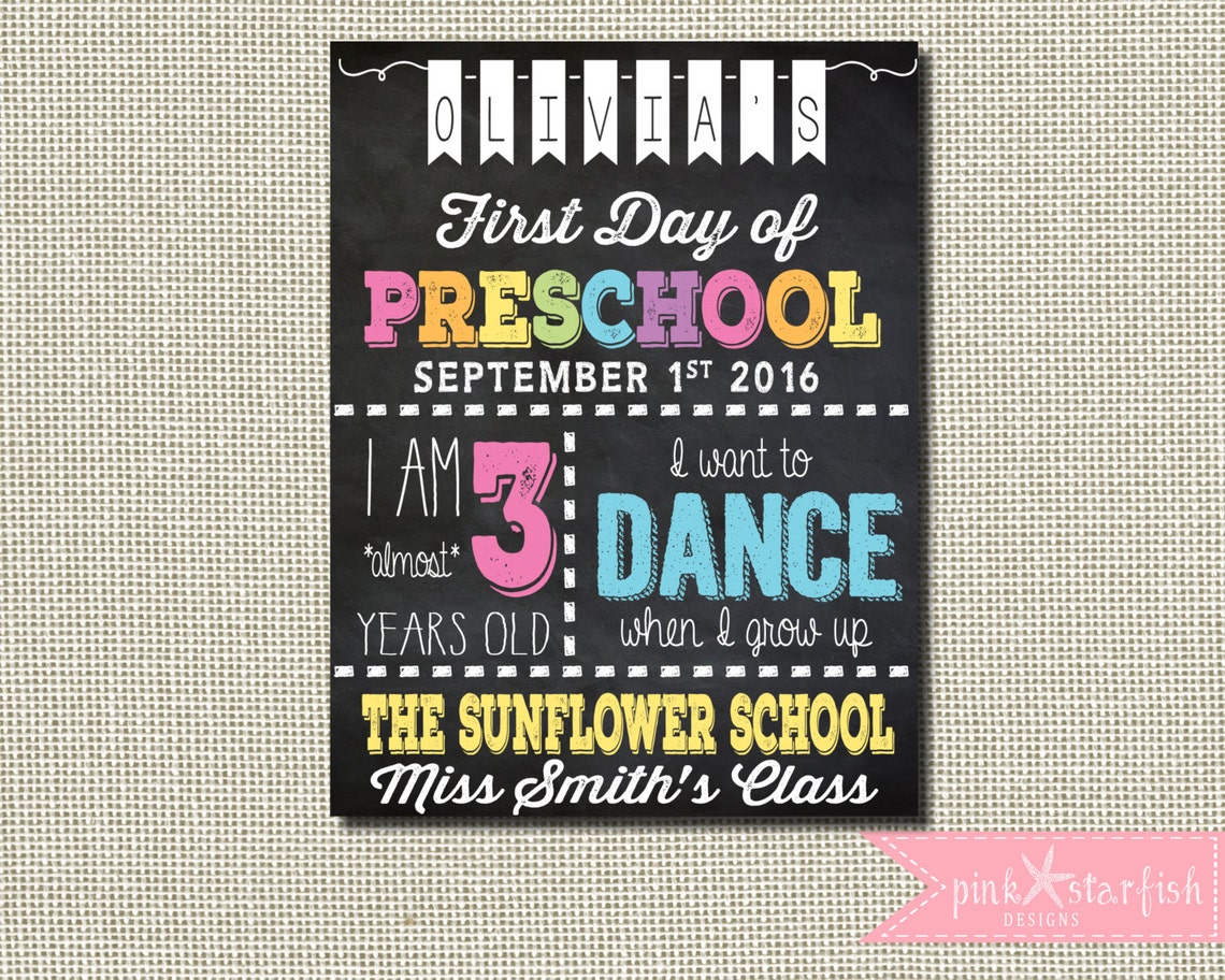 Back to School Sign First Day of School Sign First Day of - Etsy
