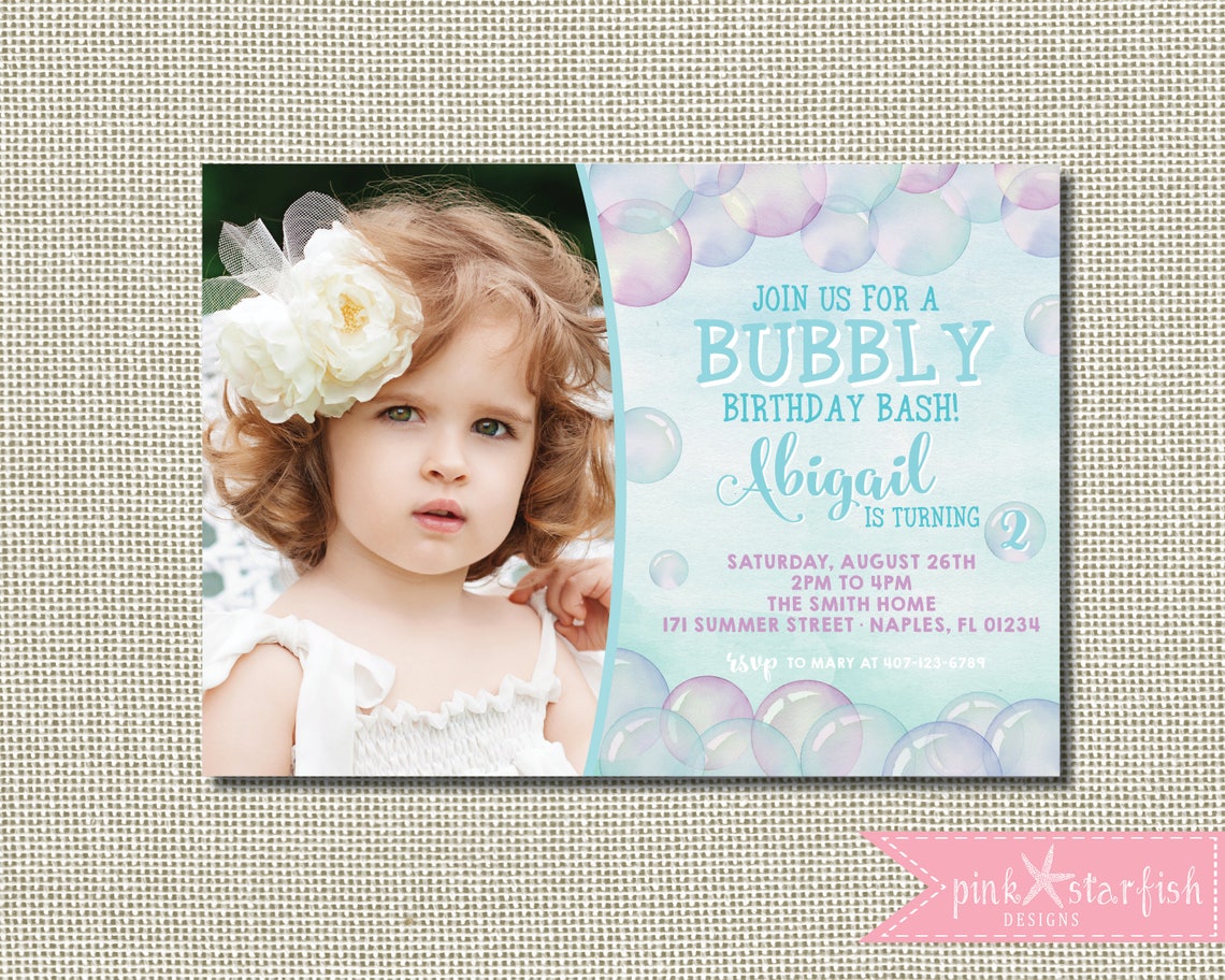 Bubbles Invitation Bubble Invitation Bubble Birthday - Etsy