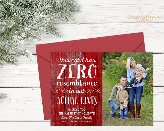 Christmas Card Holiday Card Rustic Christmas Card Wood | Etsy