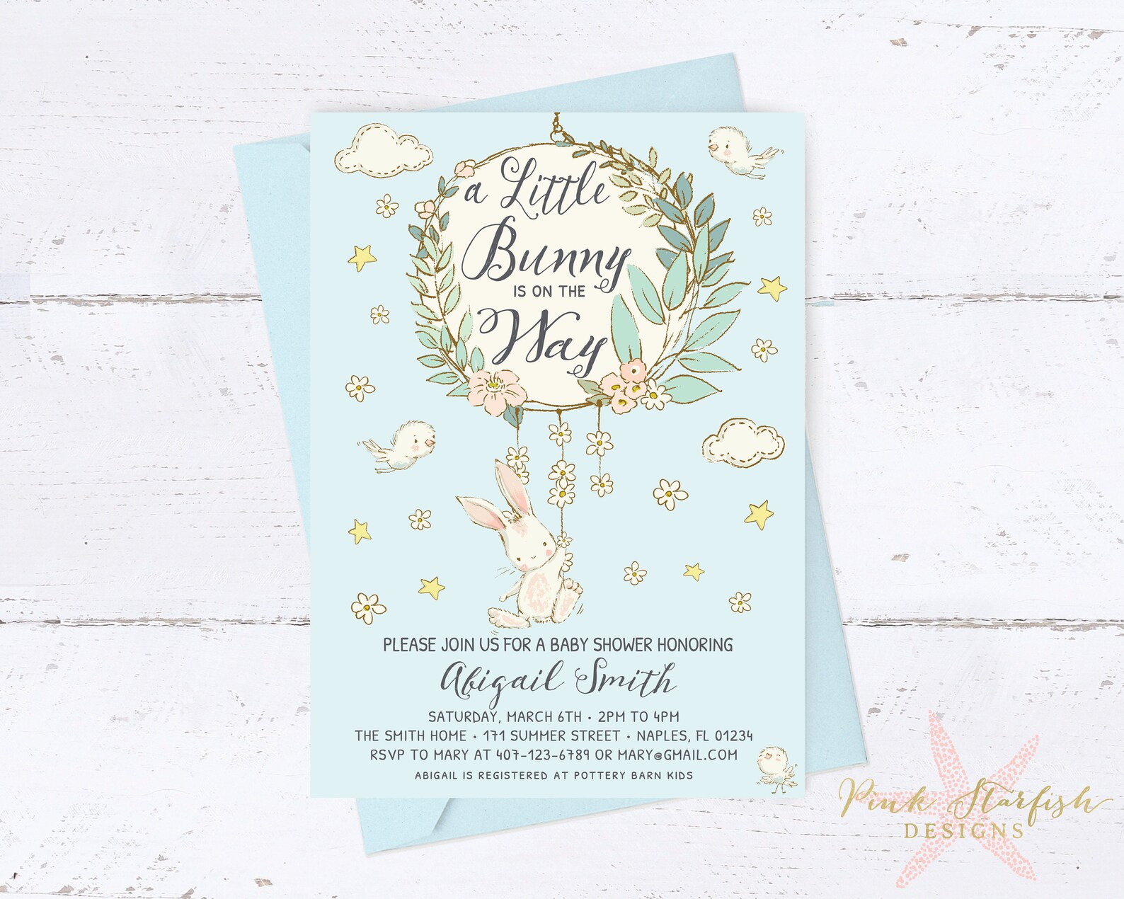 Bunny Baby Shower Invitation Bunny Baby Shower Spring Baby - Etsy