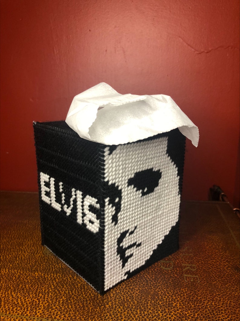ELVIS PATTERN for Plastic Canvas Tissue Box Topper Digital PDF - Etsy