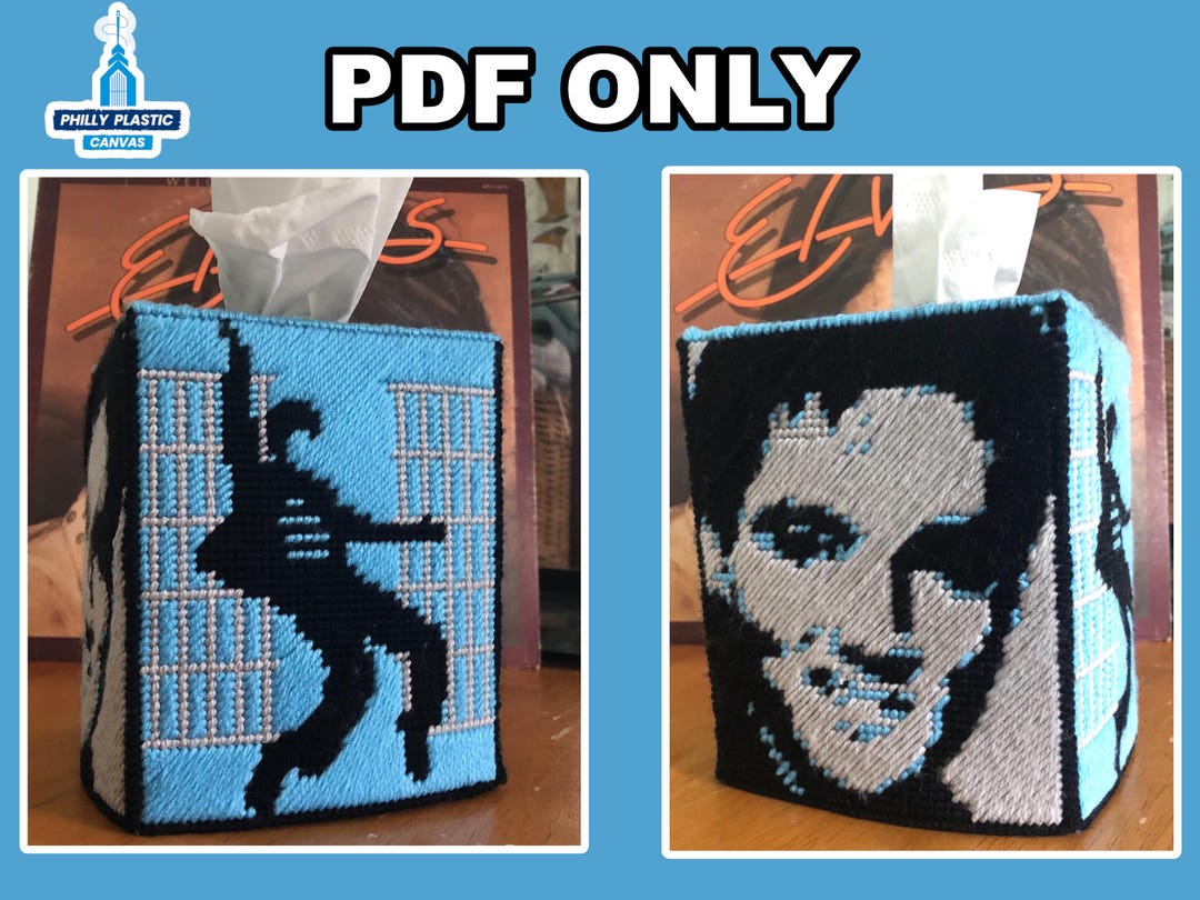 Elvis PATTERN Plastic Canvas Tissue Box Topper - Etsy
