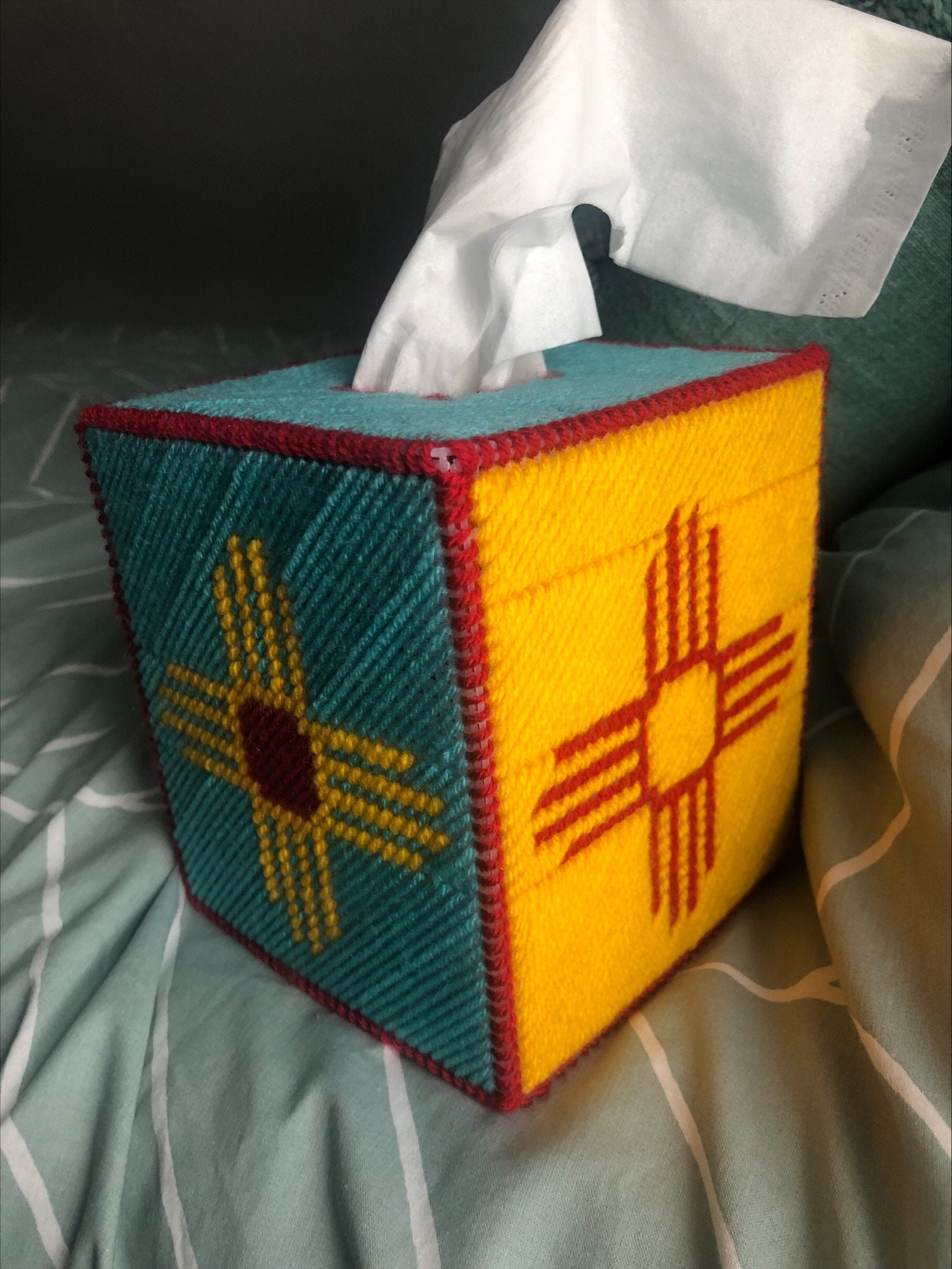 New Mexico Pattern for Plastic Canvas Tissue Box - Etsy