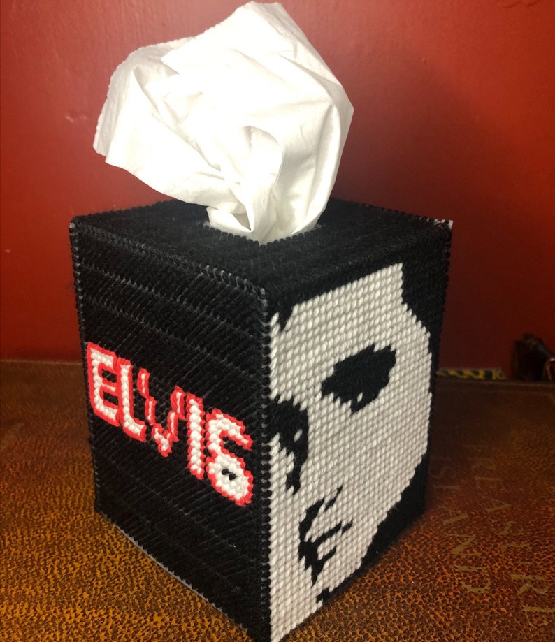 ELVIS PATTERN for Plastic Canvas Tissue Box Topper Digital PDF - Etsy