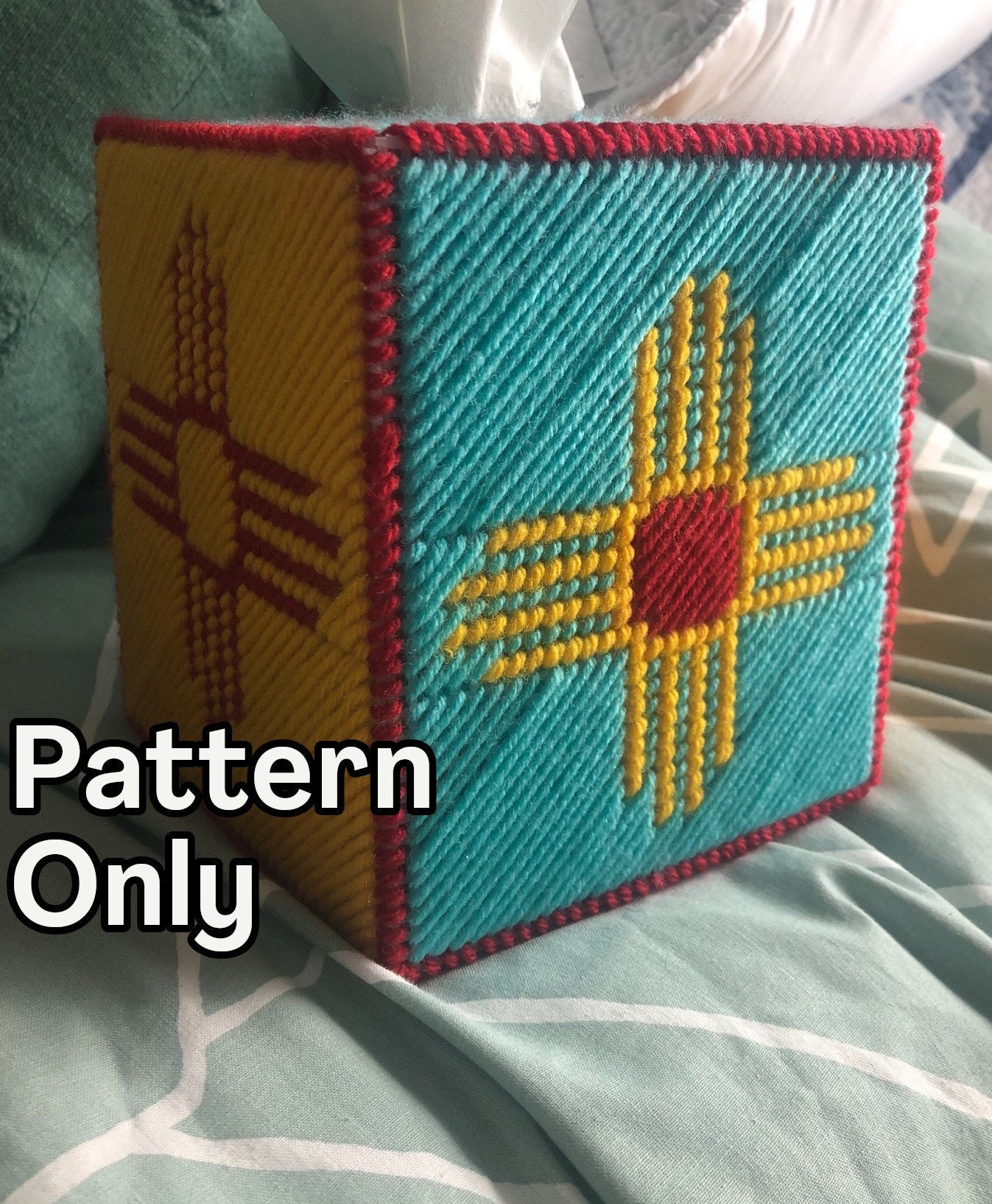 New Mexico Pattern for Plastic Canvas Tissue Box - Etsy