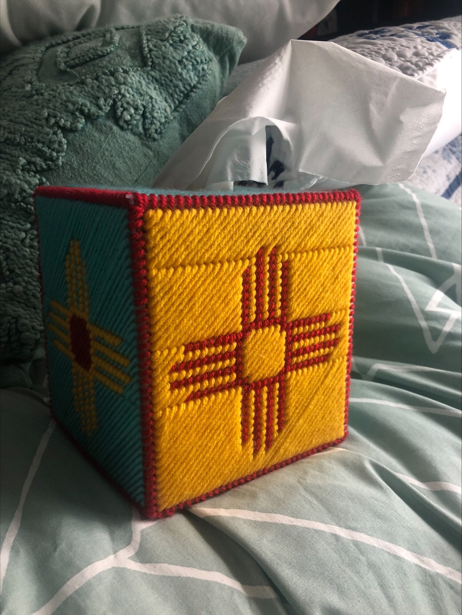 New Mexico Pattern for Plastic Canvas Tissue Box - Etsy