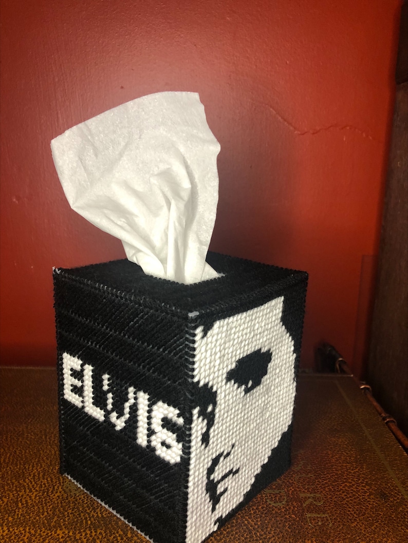 ELVIS PATTERN for Plastic Canvas Tissue Box Topper Digital PDF - Etsy