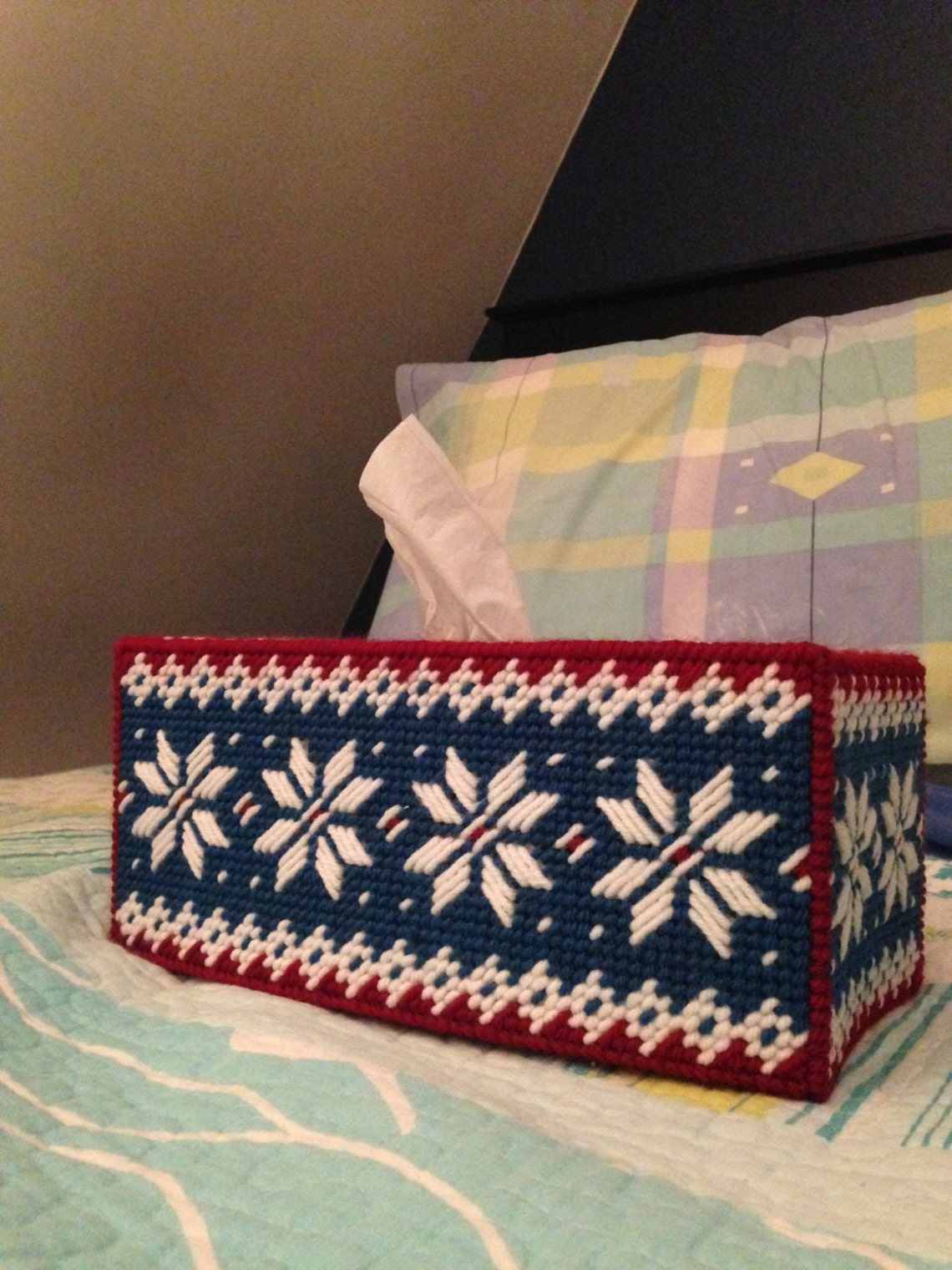 Winter PATTERN for Plastic Canvas Tissue Box Cover - Etsy