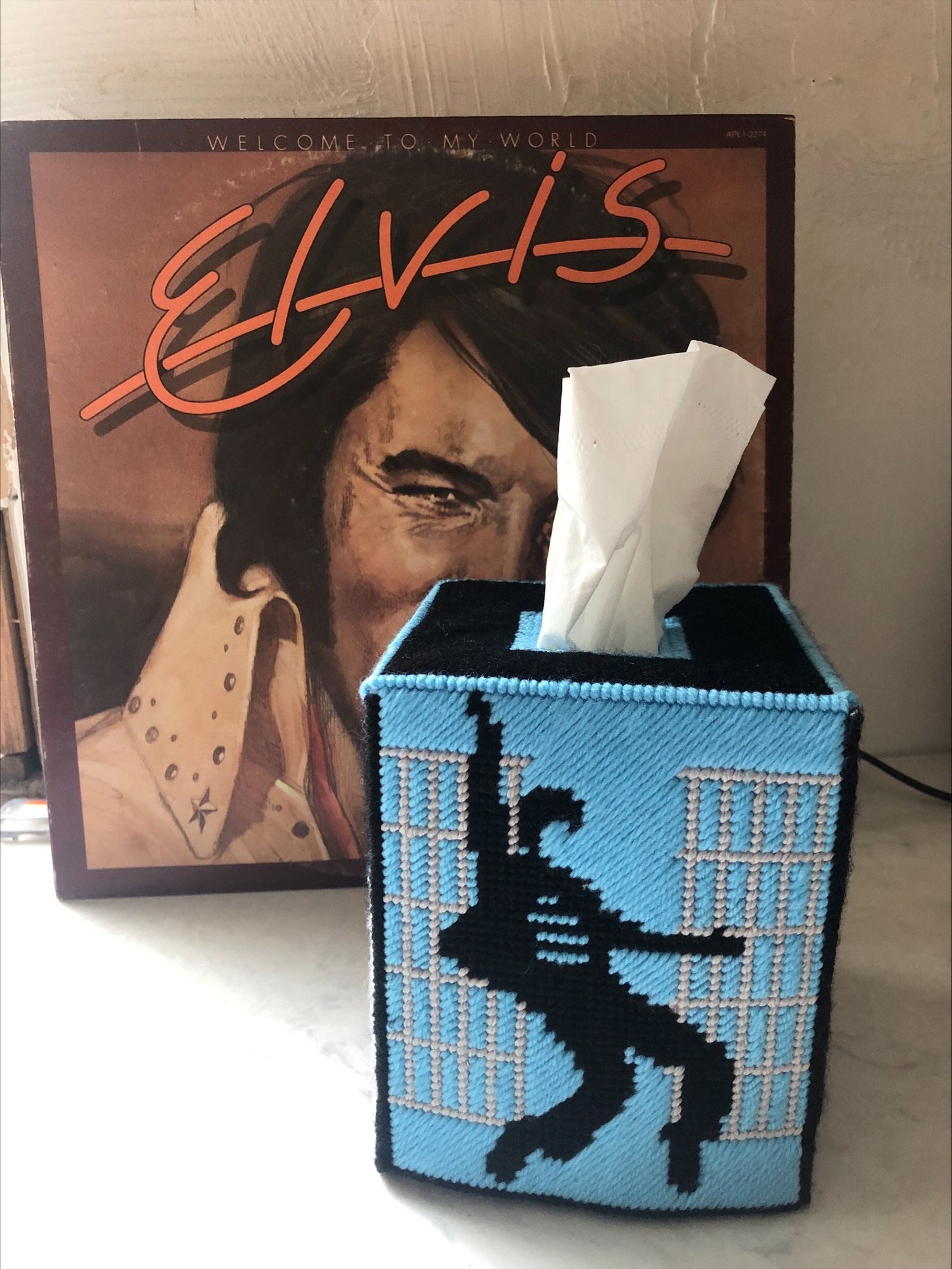 Elvis PATTERN Plastic Canvas Tissue Box Topper - Etsy