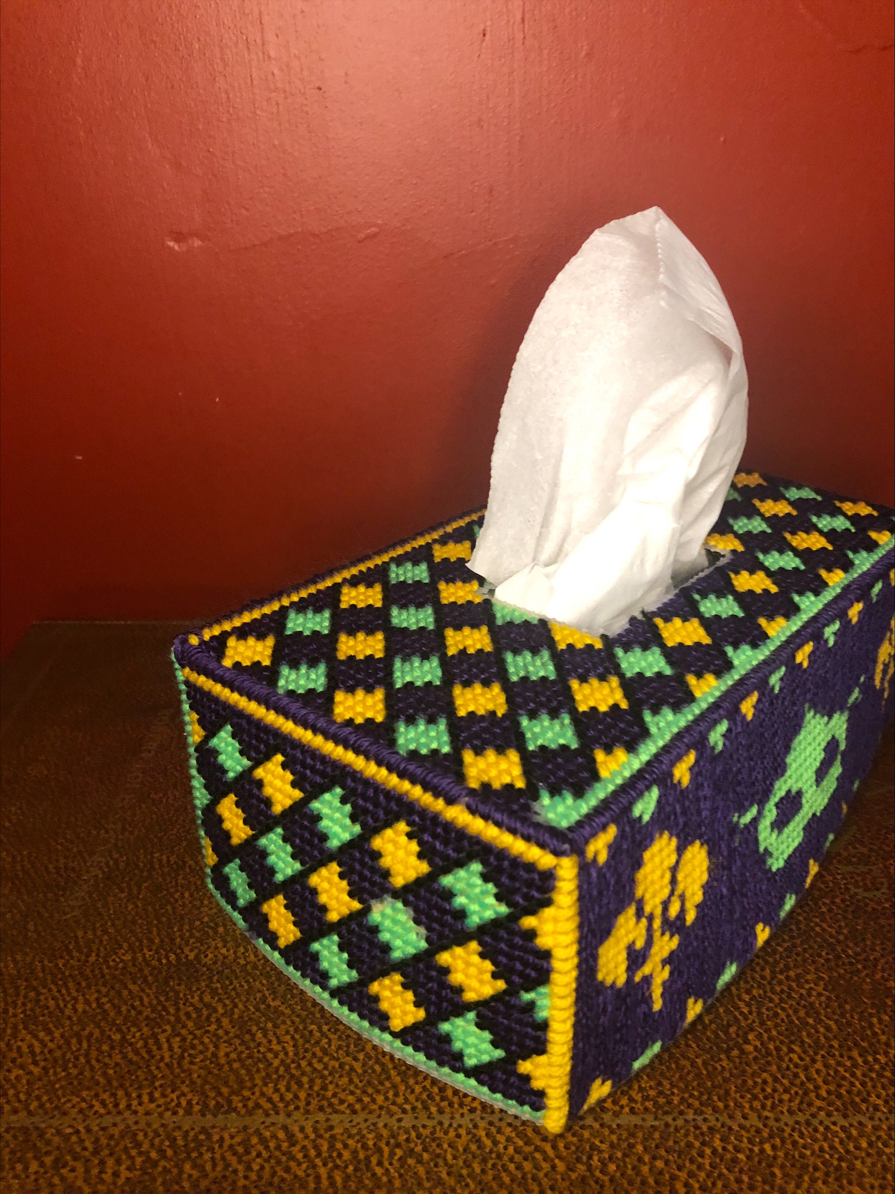 MARDI GRAS PATTERN Digital Pdf for Plastic Canvas Tissue Box - Etsy