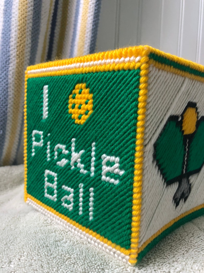 PICKLEBALL Plastic Canvas PDF PATTERN Tissue Box Cover - Etsy