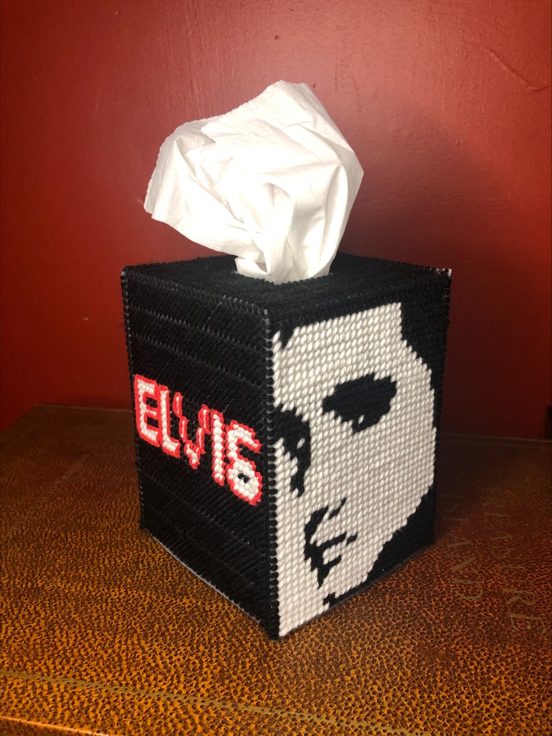 ELVIS PATTERN for Plastic Canvas Tissue Box Topper Digital PDF - Etsy
