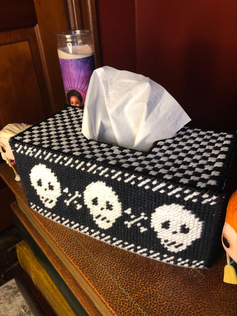 Skeleton PATTERN for Plastic Canvas Tissue Box | Etsy