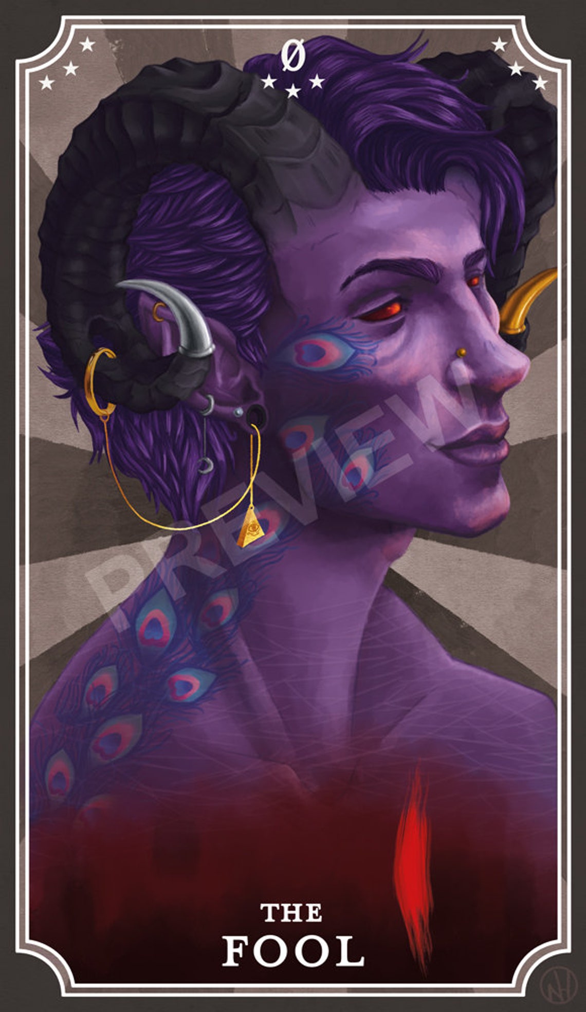 The Fool Critical Role Mollymauk Tealeaf Tarot Art Print a4 | Etsy