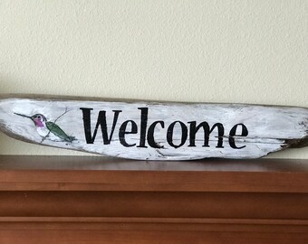 Hummingbird Welcome Sign - Etsy