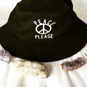 Peace Please Bucket Hat by Fashionisgreat - Etsy