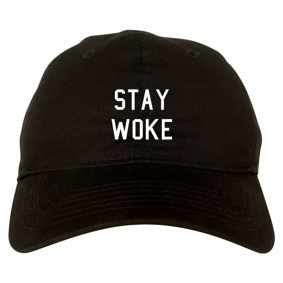 Stay Woke Dad Hat by Fashionisgreat - Pink Khaki White Black - Etsy