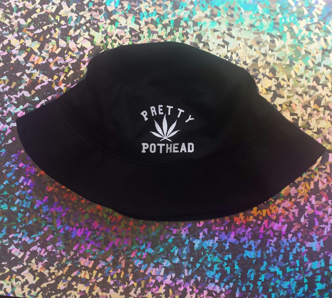 Pretty Pothead Black Bucket Hat by Fashionisgreat - Etsy