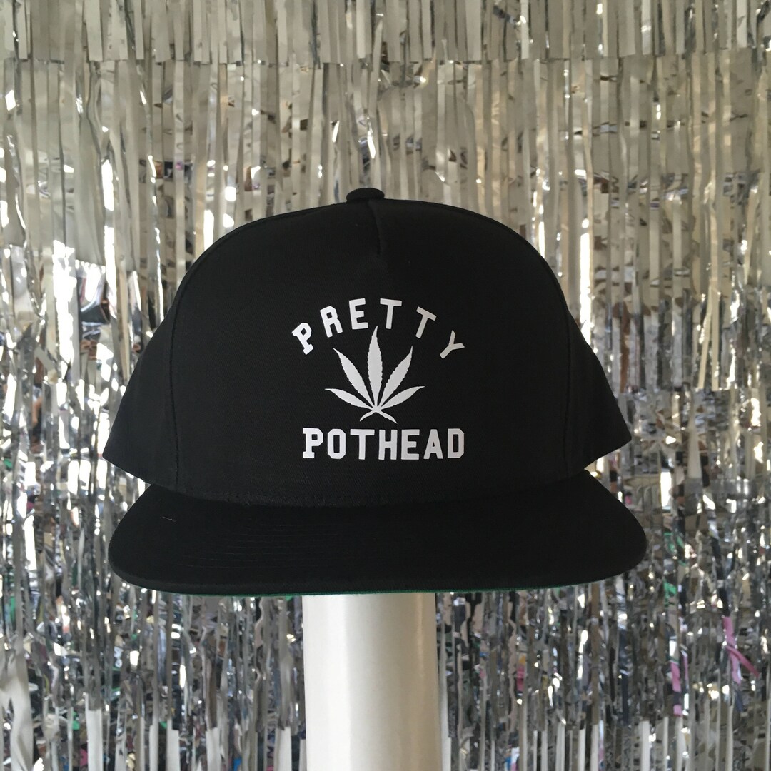 Pretty Pothead Black Snapback Hat by Fashionisgreat - Etsy