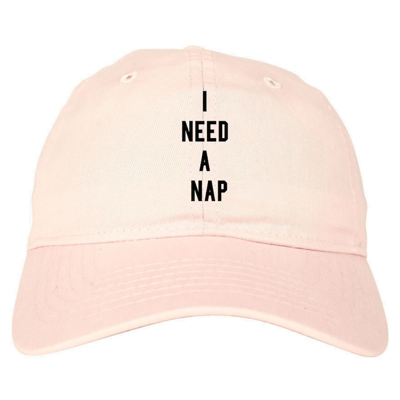 I Need A Nap Dad Hat by Fashionisgreat Pink Khaki White | Etsy