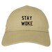 Stay Woke Dad Hat by Fashionisgreat - Pink Khaki White Black - Etsy