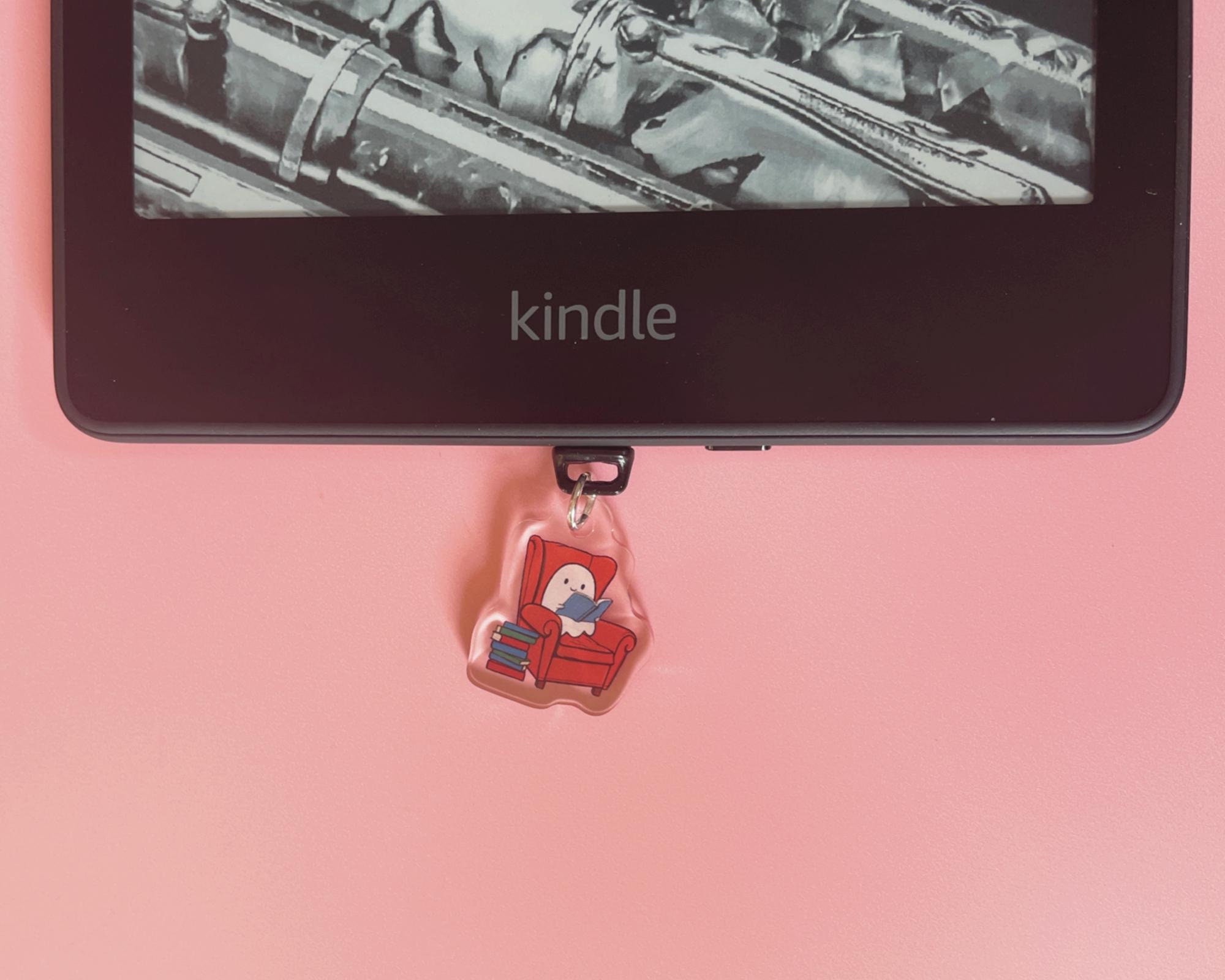 Cozy Ghost Kindle Charm, Spooky Season Kindle Dust Plug Charm for ...