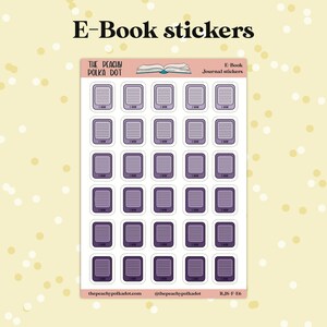 Reading Journal Stickers, Reading Format E-reader Journal Sticker, E ...