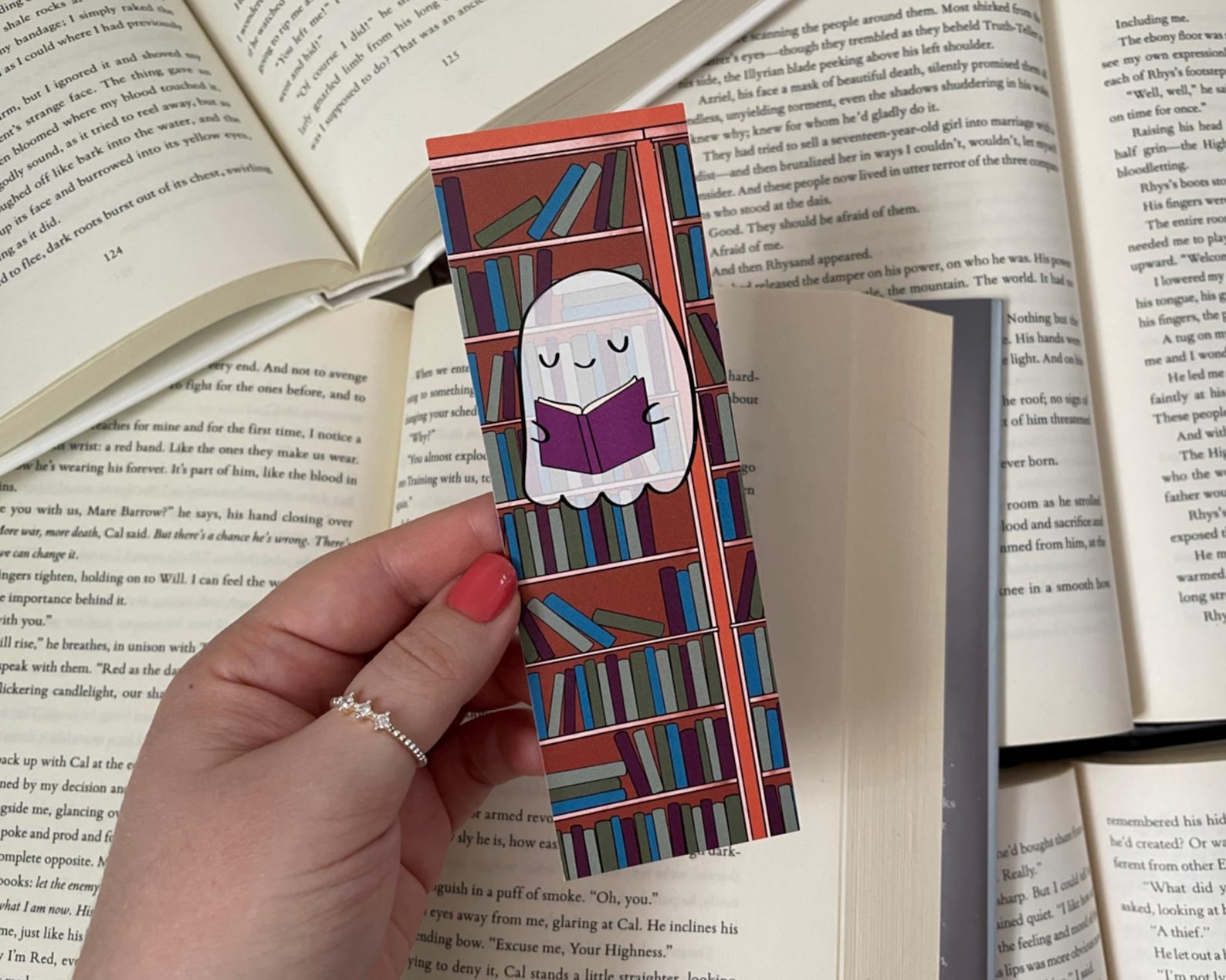 Ghost Library Bookmark, Cute Ghost Reading Bookmark, Halloween Bookish ...