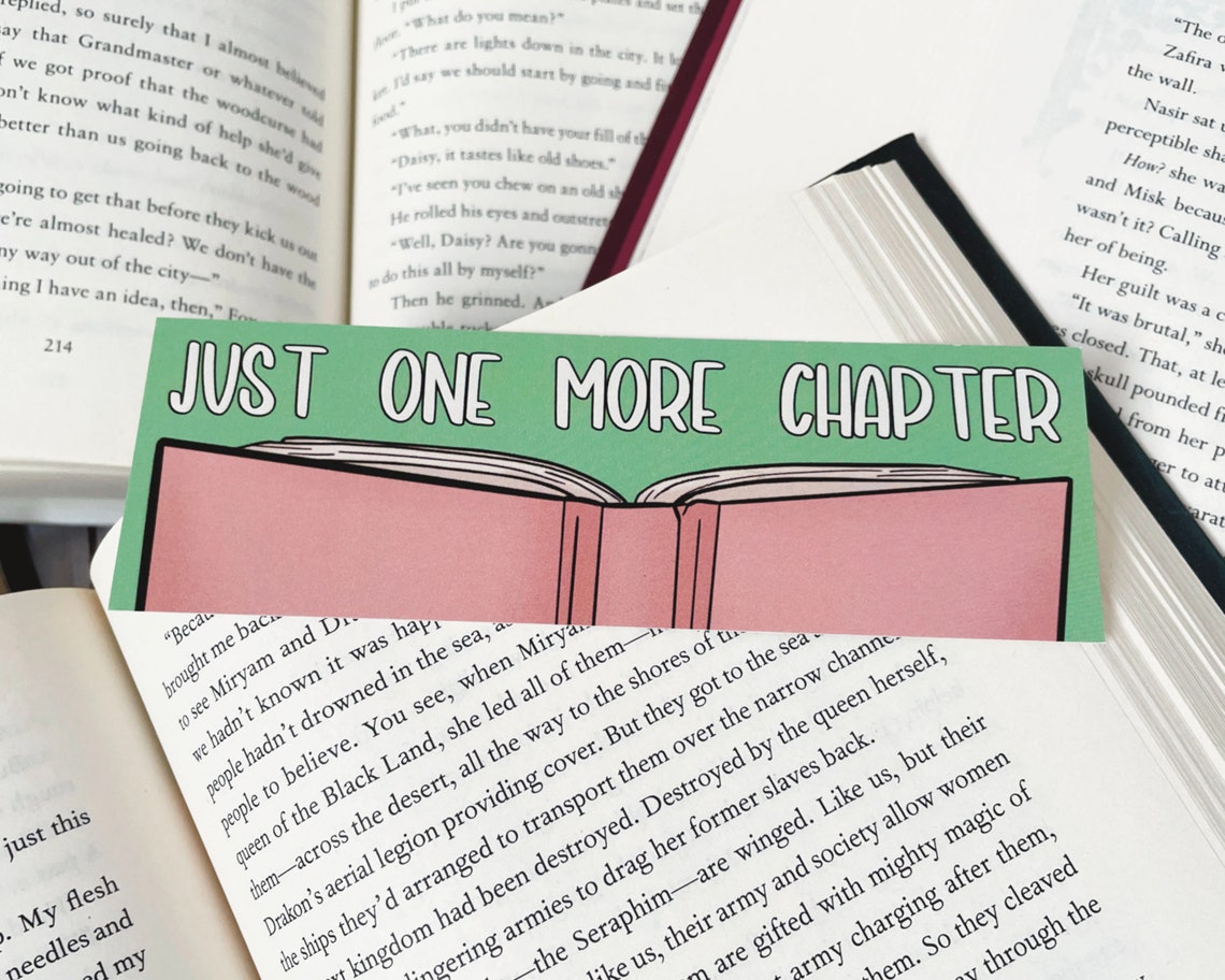 Just One More Chapter Bookmark Gift for Book Nerd - Etsy