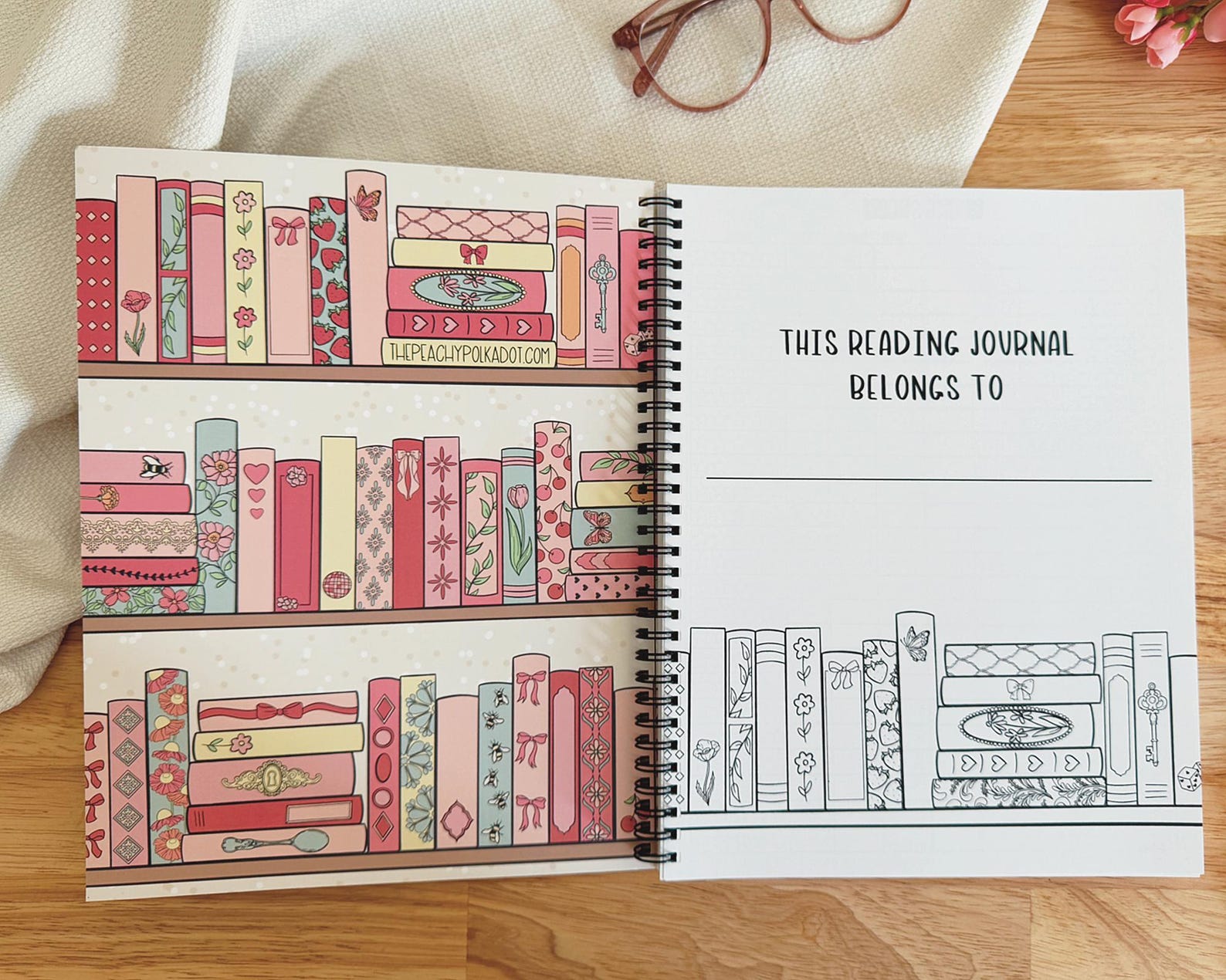 Romance Reading Journal With 50 Book Reviews, TBR List, Coloring Page ...