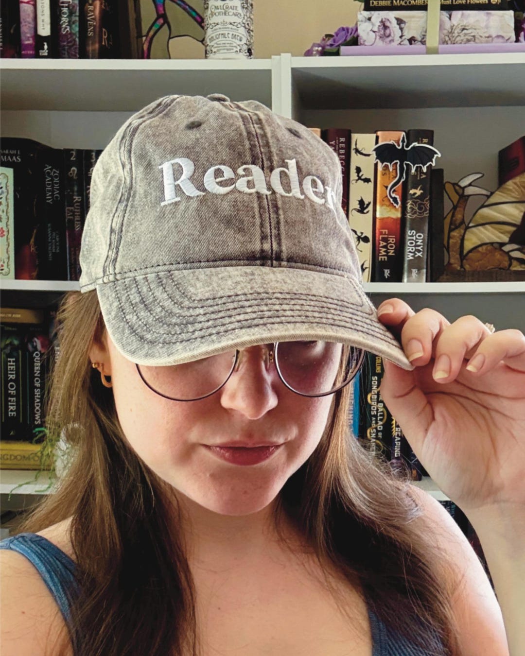 Reader Embroidered Hat, Bookish Baseball Cap for Readers, Aesthetic ...