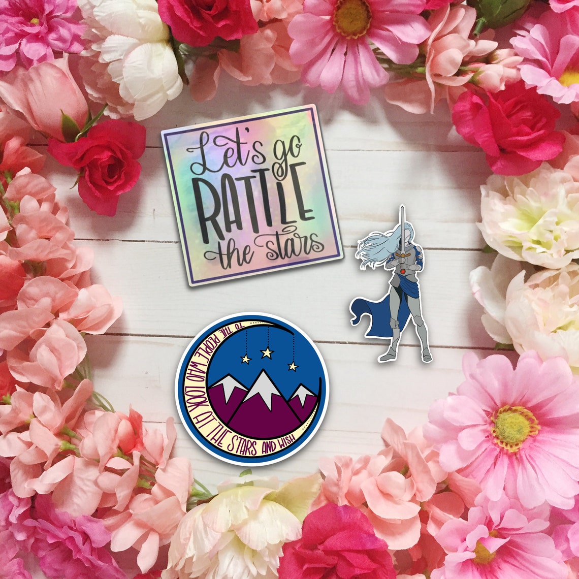 ToG Sticker Let's go rattle the stars HOLOGRAPHIC quote | Etsy