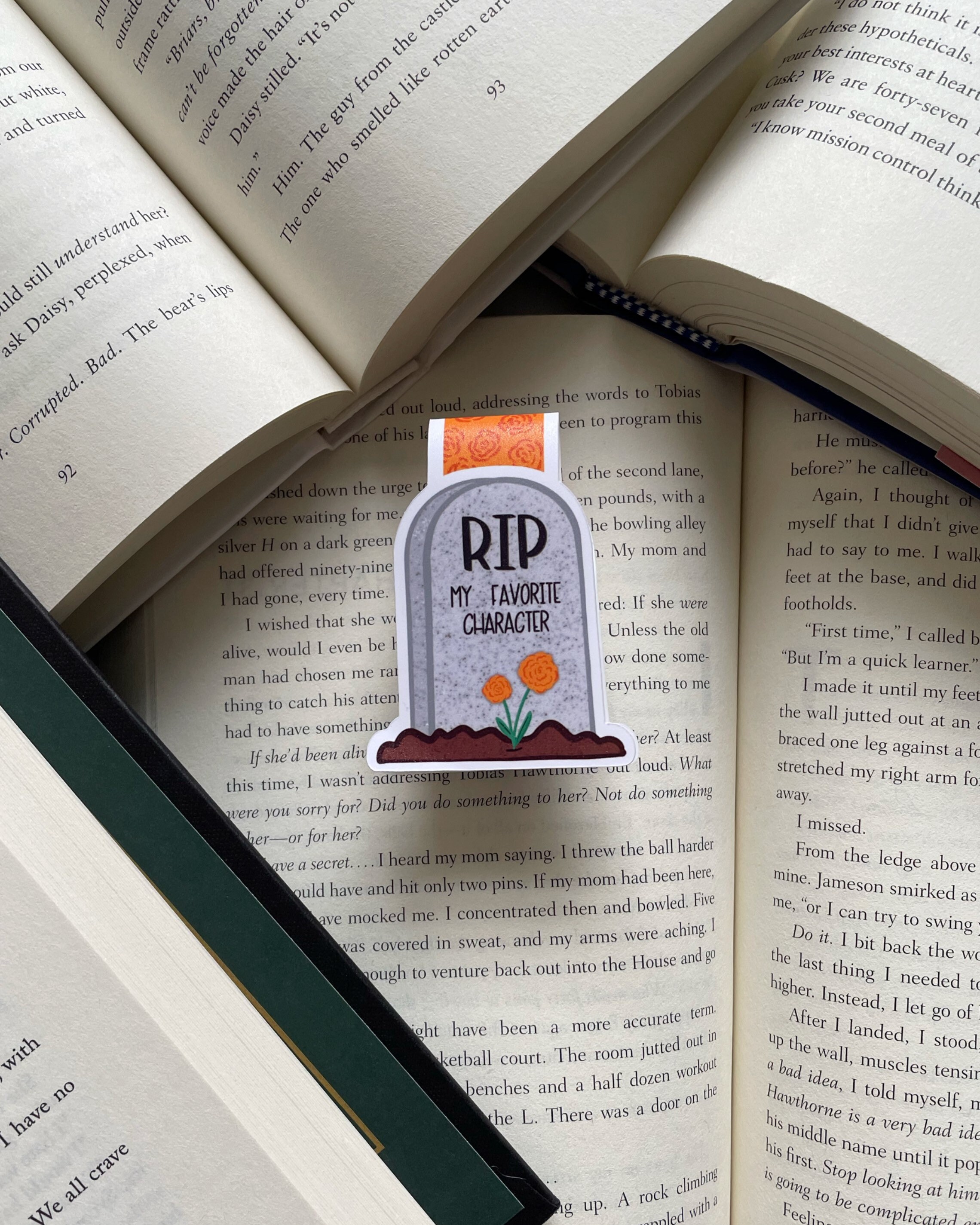 RIP My Favorite Character Magnetic Bookmark Spooky Season - Etsy