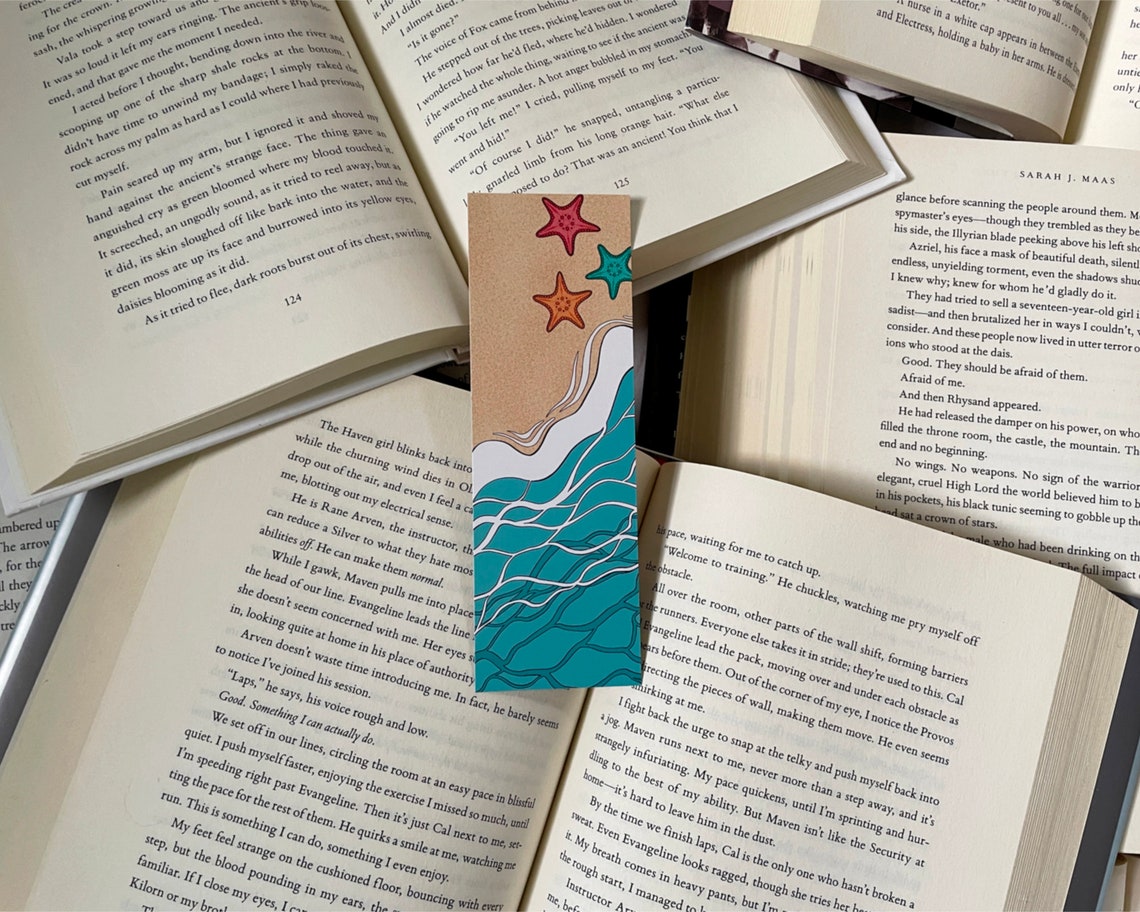Ocean Bookmark, Summer Themed Bookmark for Beach Reads - Etsy