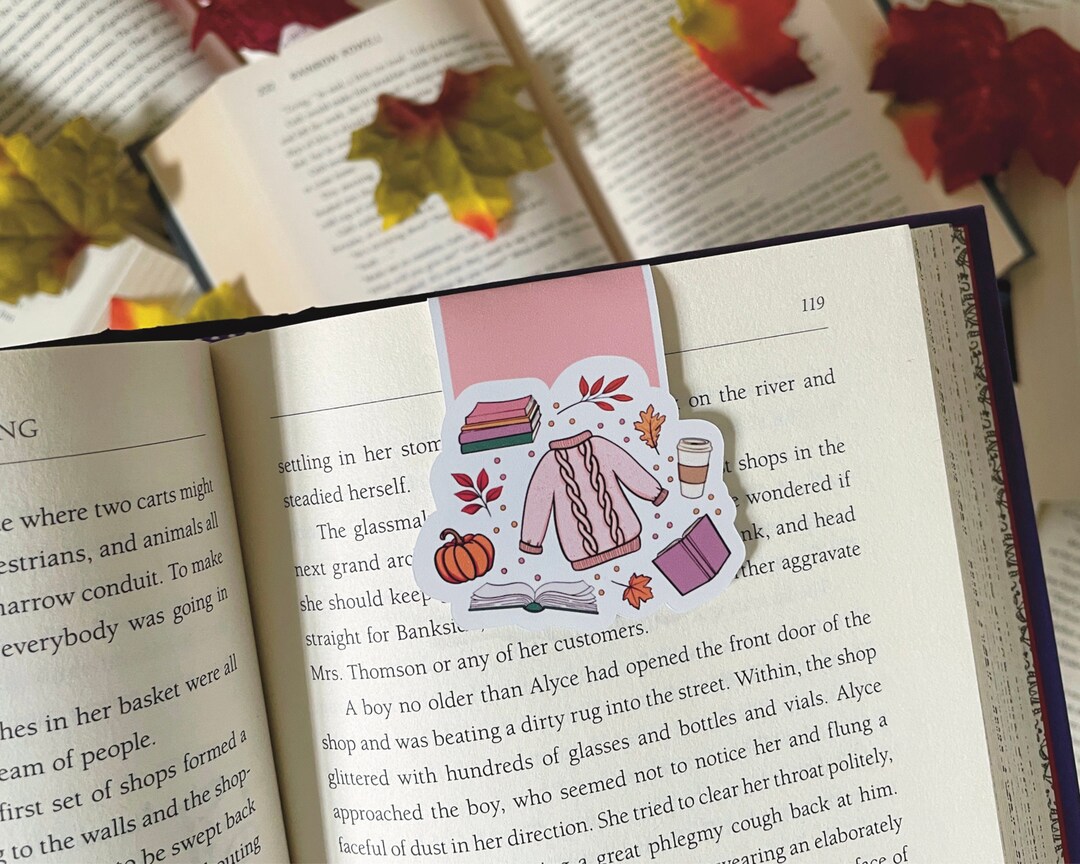 Sweater Weather Magnetic Bookmark, Cozy Reads and Cozy Sweaters on a ...