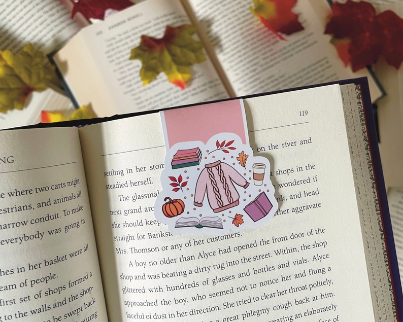 Sweater Weather Magnetic Bookmark, Cozy Reads and Cozy Sweaters on a ...