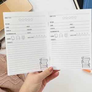 Mini Reading Journal, 5x7 Inch Mini Journal for Readers, Track up to 30 ...