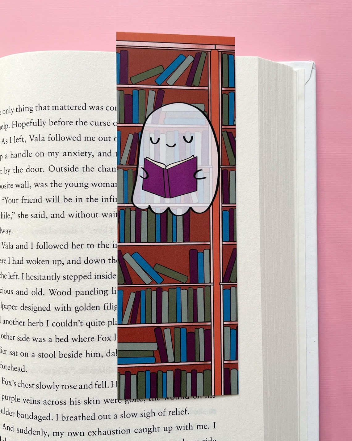 Ghost Library Bookmark, Cute Ghost Reading Bookmark, Halloween Bookish ...