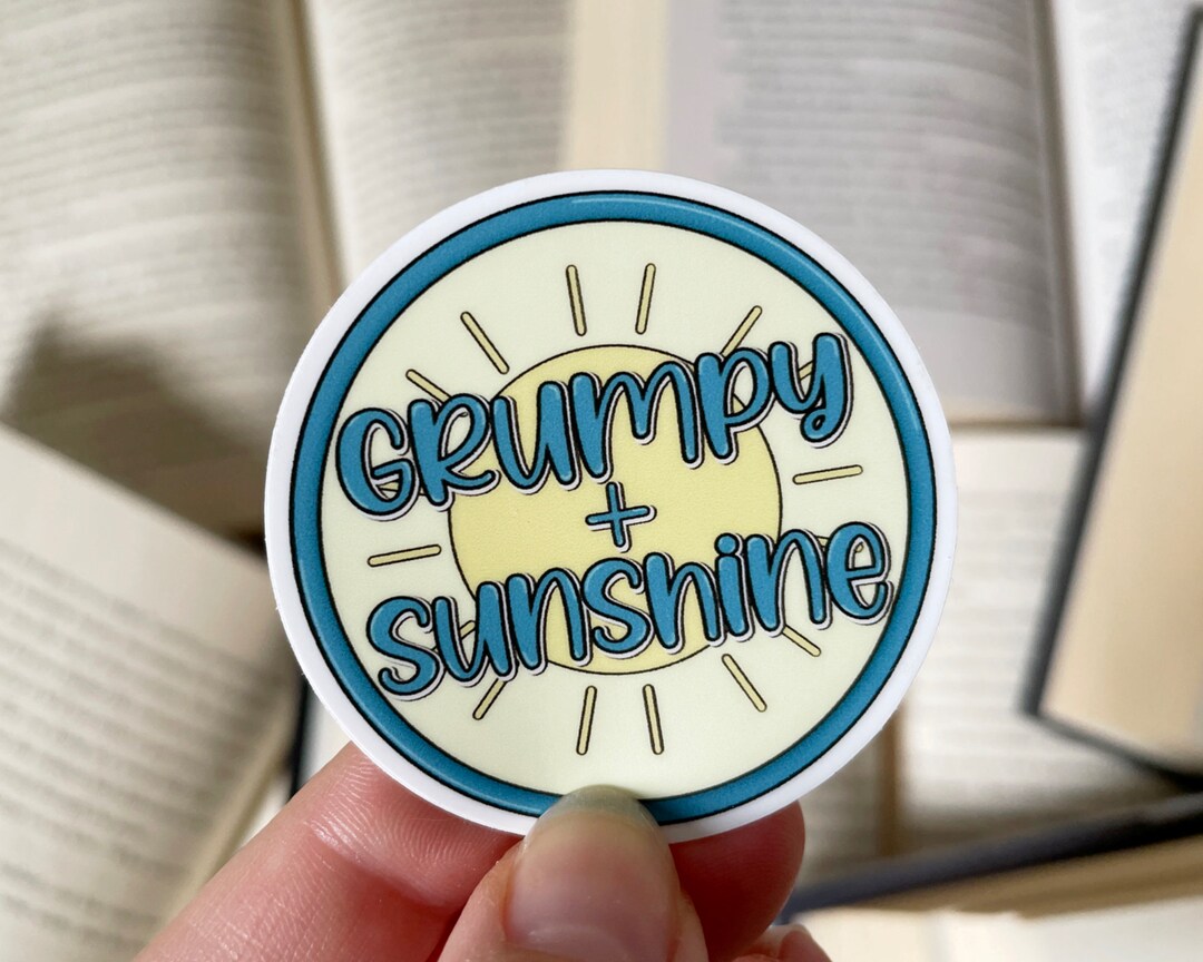 Grumpy Sunshine Sticker, Book Trope Sticker, 2inch Waterproof Vinyl ...