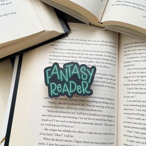 Fantasy Reader, Neon Sign Sticker for Those Who Love to Read Fantasy ...