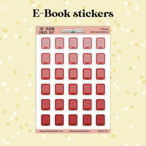 Reading Journal Stickers, Reading Format E-reader Journal Sticker, E ...