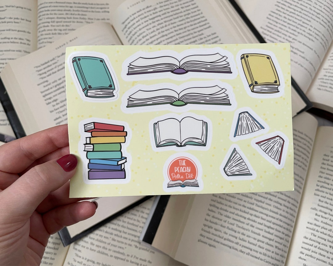 Bücher Stickerbogen, Mini Sticker, Sticker lesen - Etsy Österreich