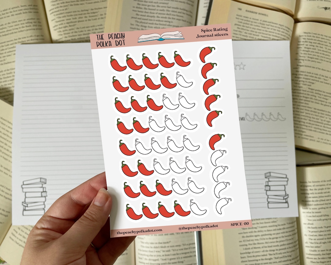 Spice Rating Journal Stickers Reading Journal Sticker - Etsy